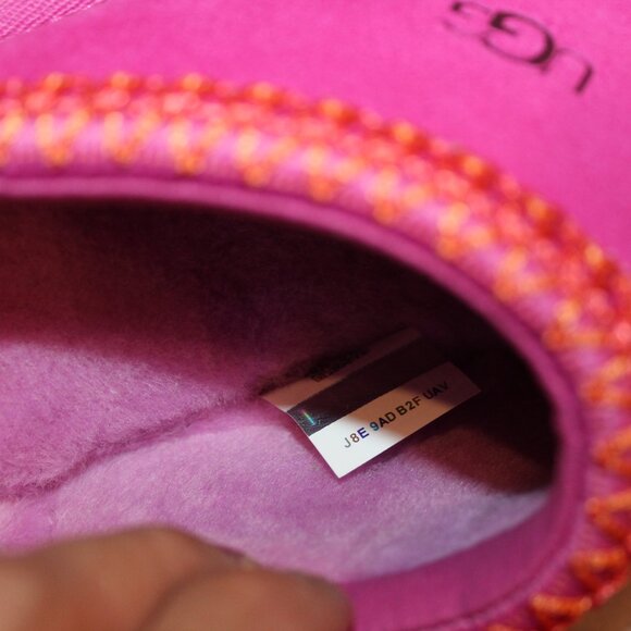 UGG | Shoes | Nib Ugg Tazz Platform Suede Shearling Lined Slippers Pink ...